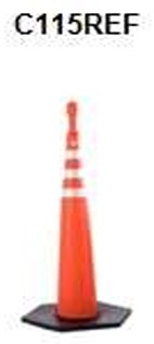 Cono fluorescente rígido 115 cm con bandas reflectivas Baliza Señalización C-115-REF – Mangueras ...