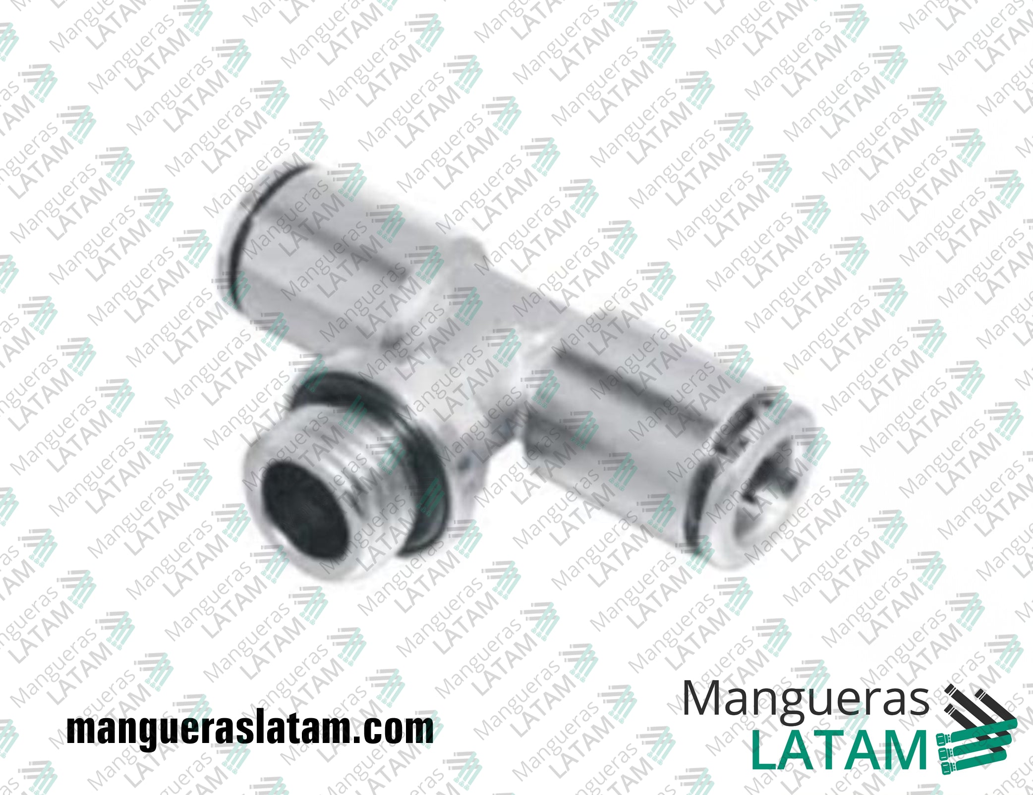 Acople Conector T Central Inoxidable para Mangueras Neumáticas ...